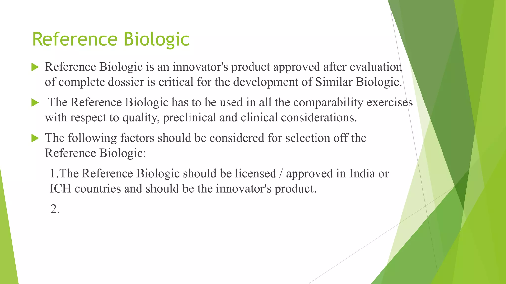 Regulation of biosimilar in India | PPTX