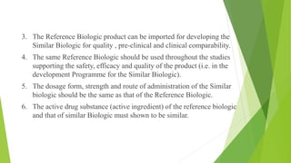Regulation of biosimilar in India | PPTX