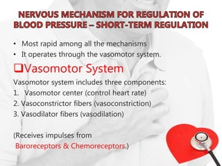 Regulation of blood pressure | PPTX