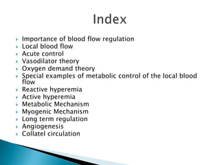 Regulation of blood circulation | PPTX