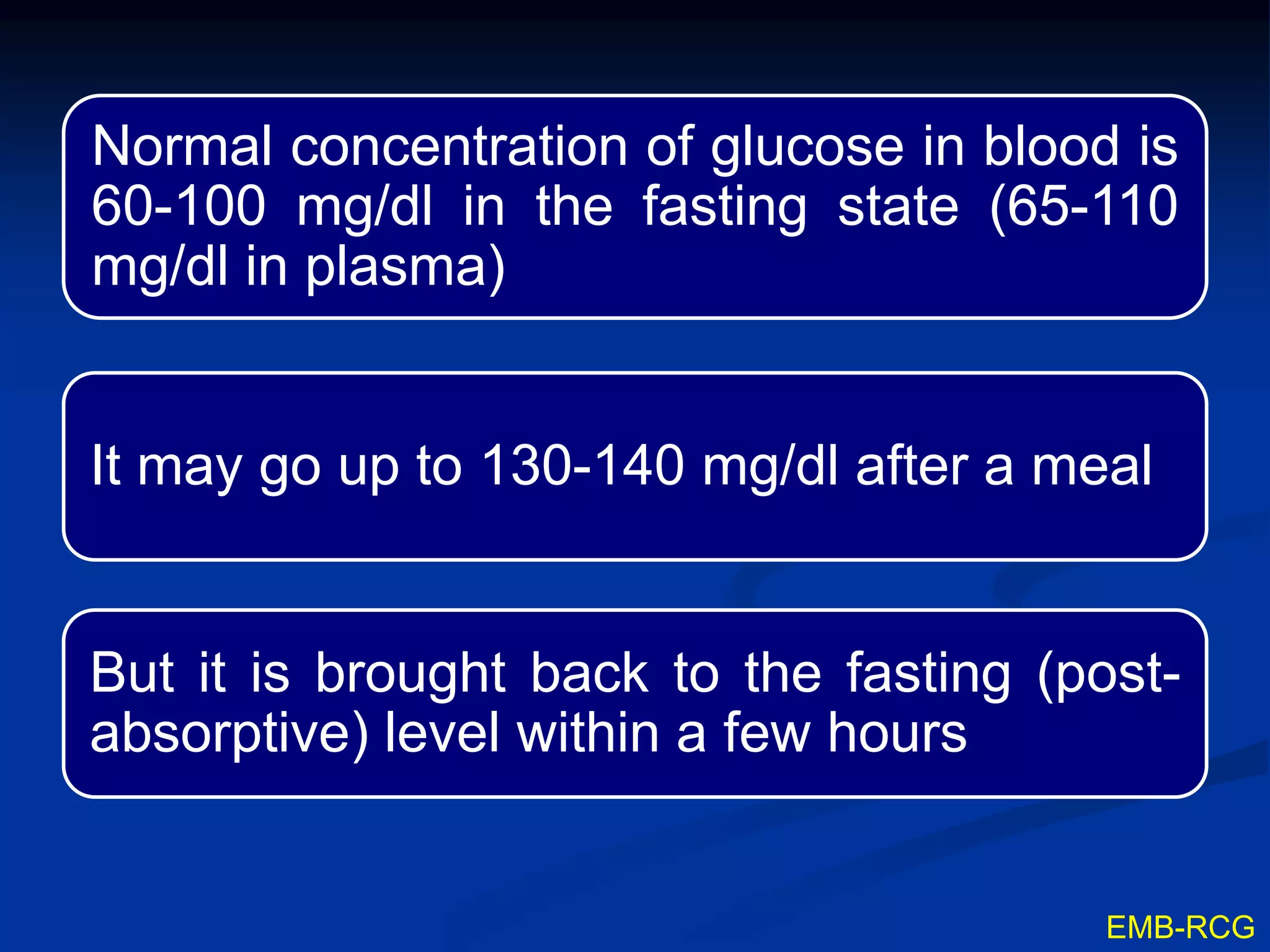 Regulation of blood glucose concentration | PPTX