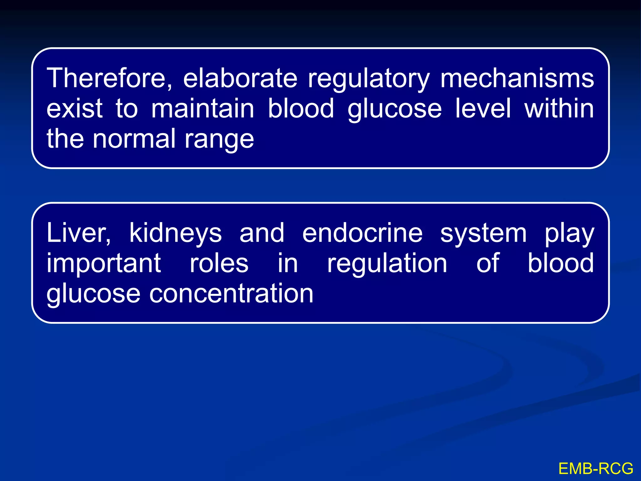 Regulation of blood glucose concentration | PPTX
