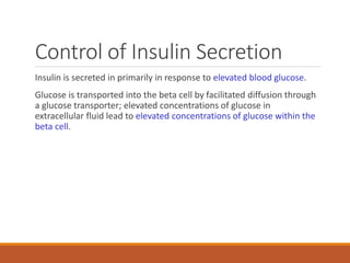 Regulation of blood glucose level | PPT