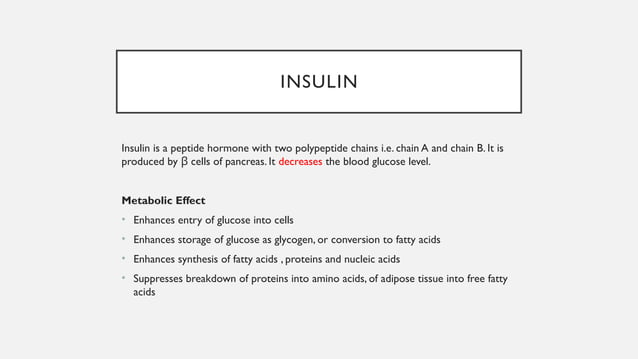 Regulation of blood glucose levels in body | PPT