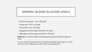 Regulation of blood glucose levels in body | PPTX