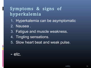 Regulation of blood potassium | PPT