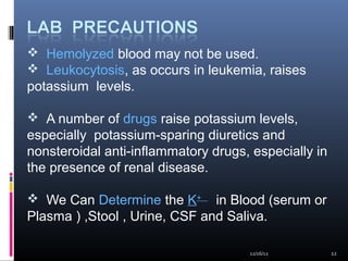 Regulation of blood potassium | PPT