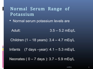 Regulation of blood potassium