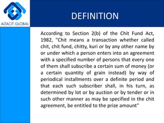 Regulation of chit fund | PPT