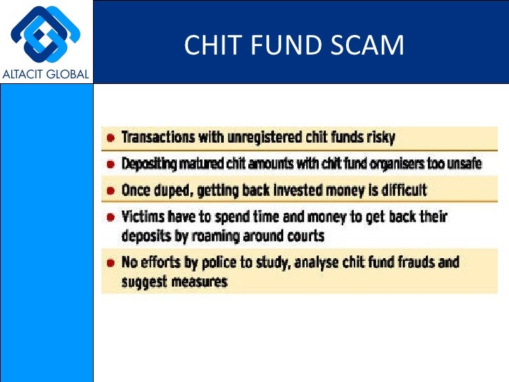 Regulation of chit fund