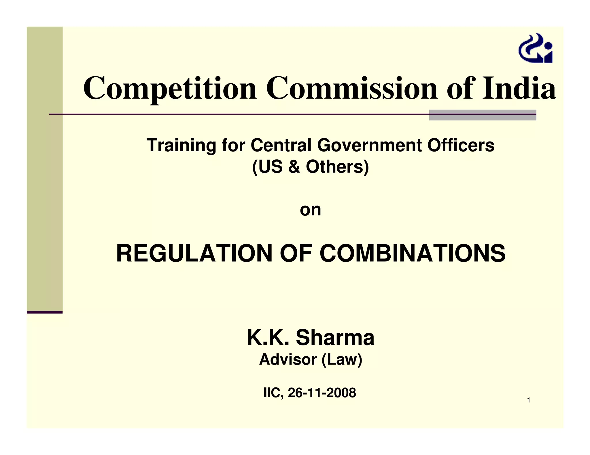 Regulation of combinations training for central government officers (us ...
