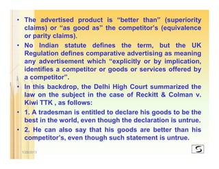 Regulation of comparative advertising [compatibility mode] | PDF ...