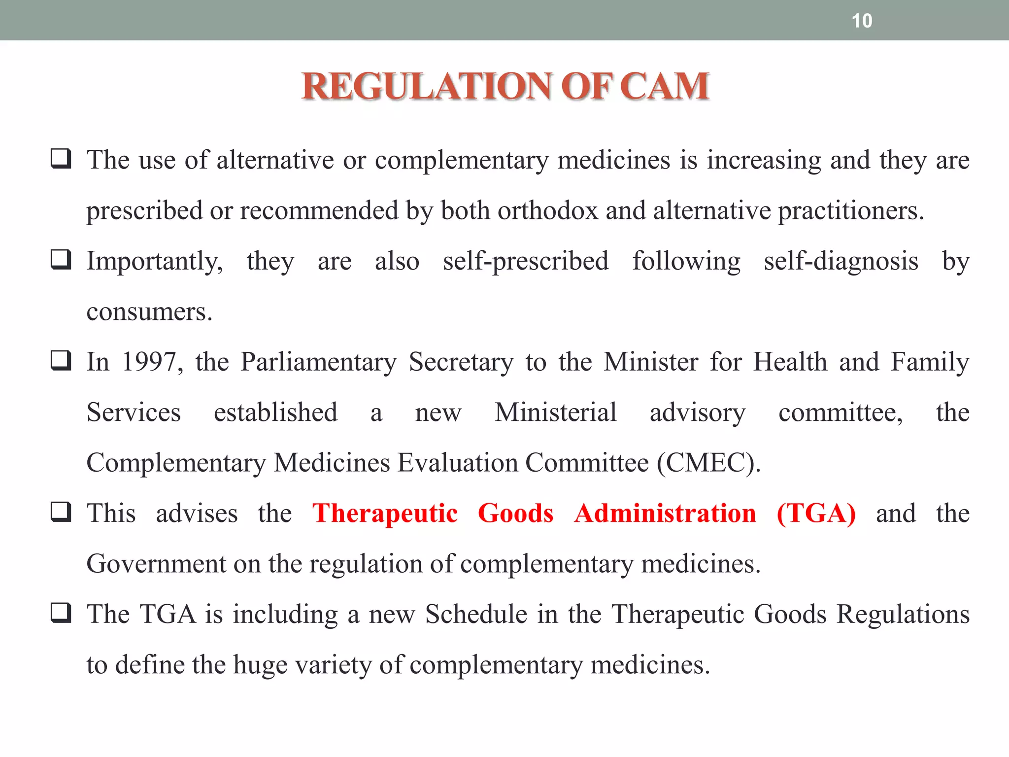 REGULATION OF COMPLEMENTARY MEDICINES.pptx