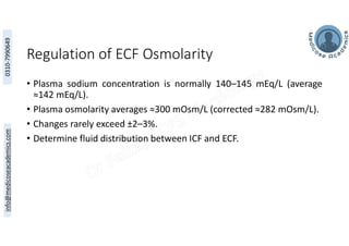 regulation of ECF Osmolarity and Fluid Volume | PDF