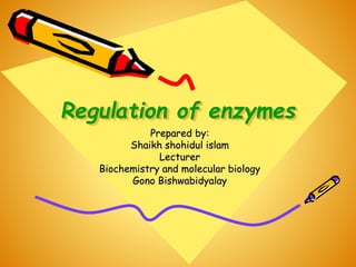 Regulation of enzyme action | PPTX