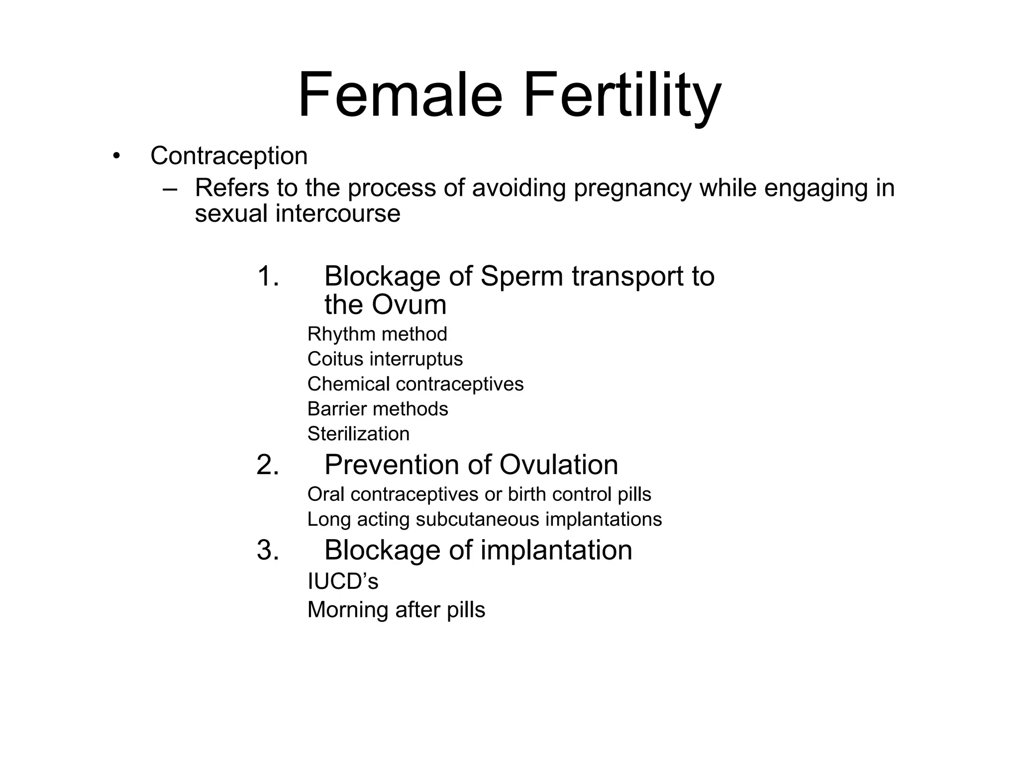 Regulation of female monthly rhythm | PPT