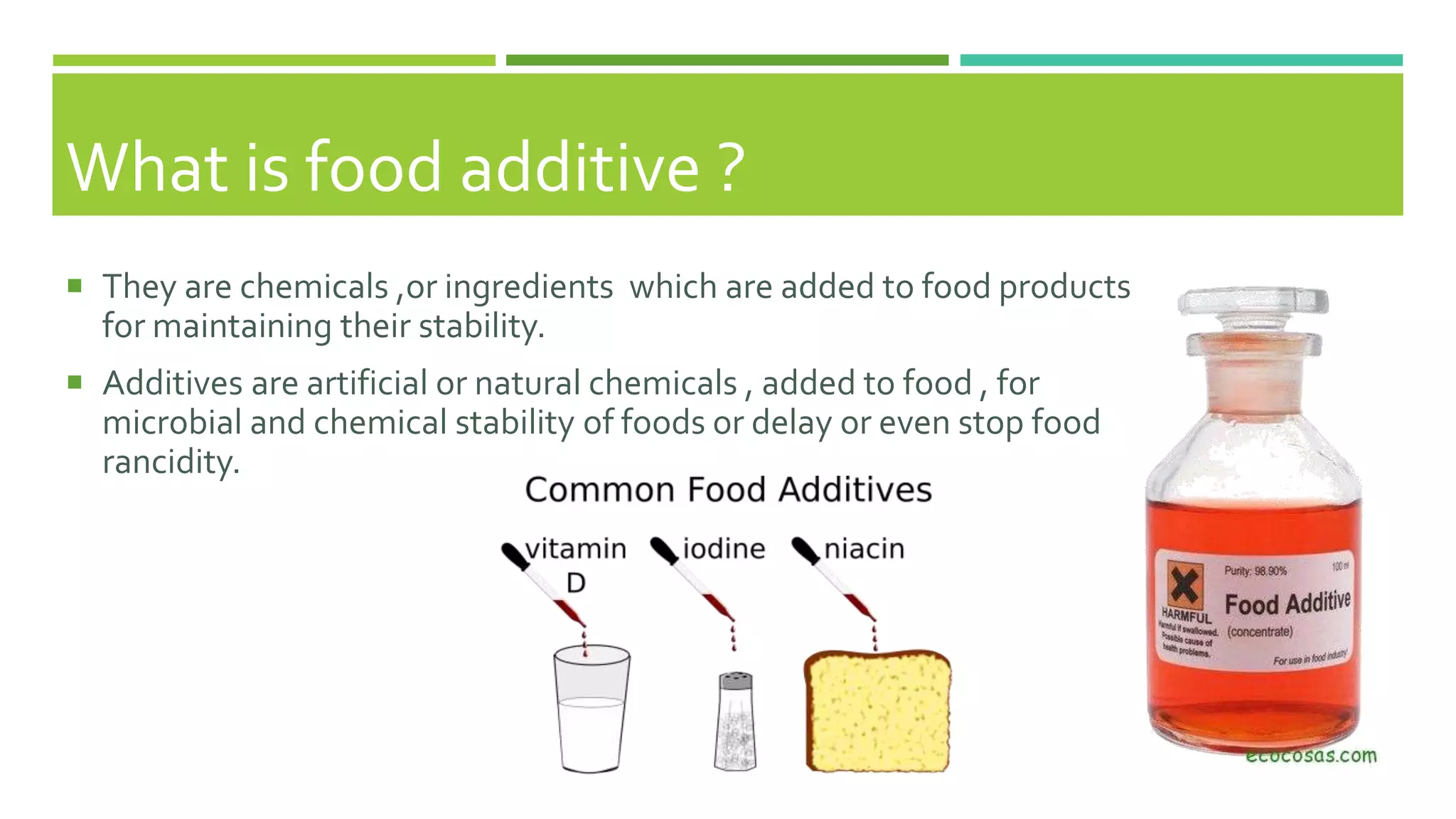 Regulation of food additive & regulation of dietary supplements in ...