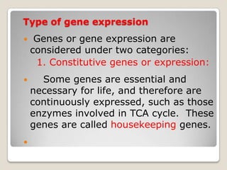 Regulation of gene expression | PPTX