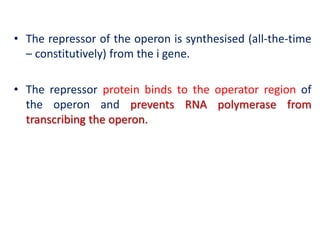 Regulation of gene expression... | PPTX