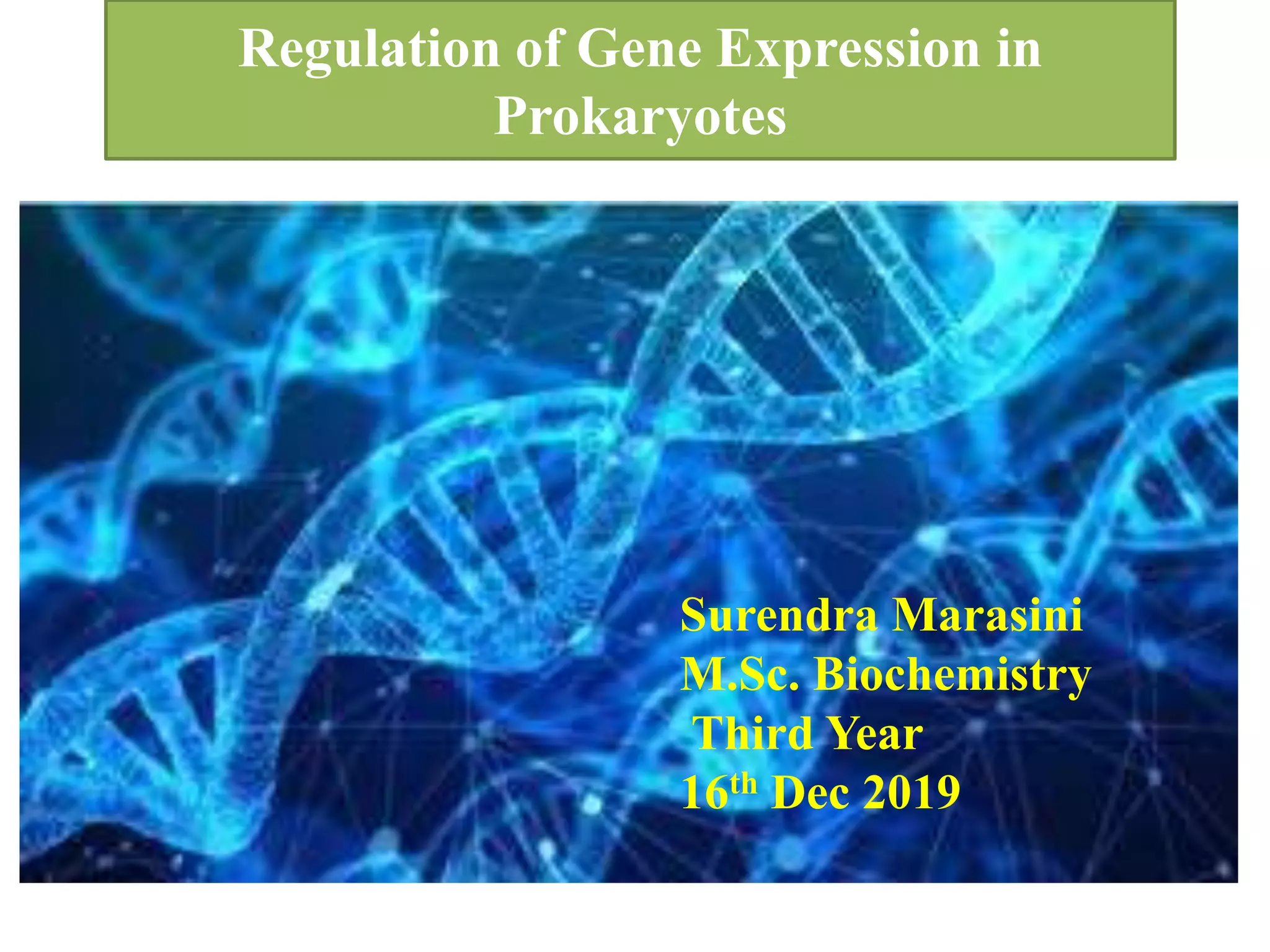 Regulation of gene expression | PPTX