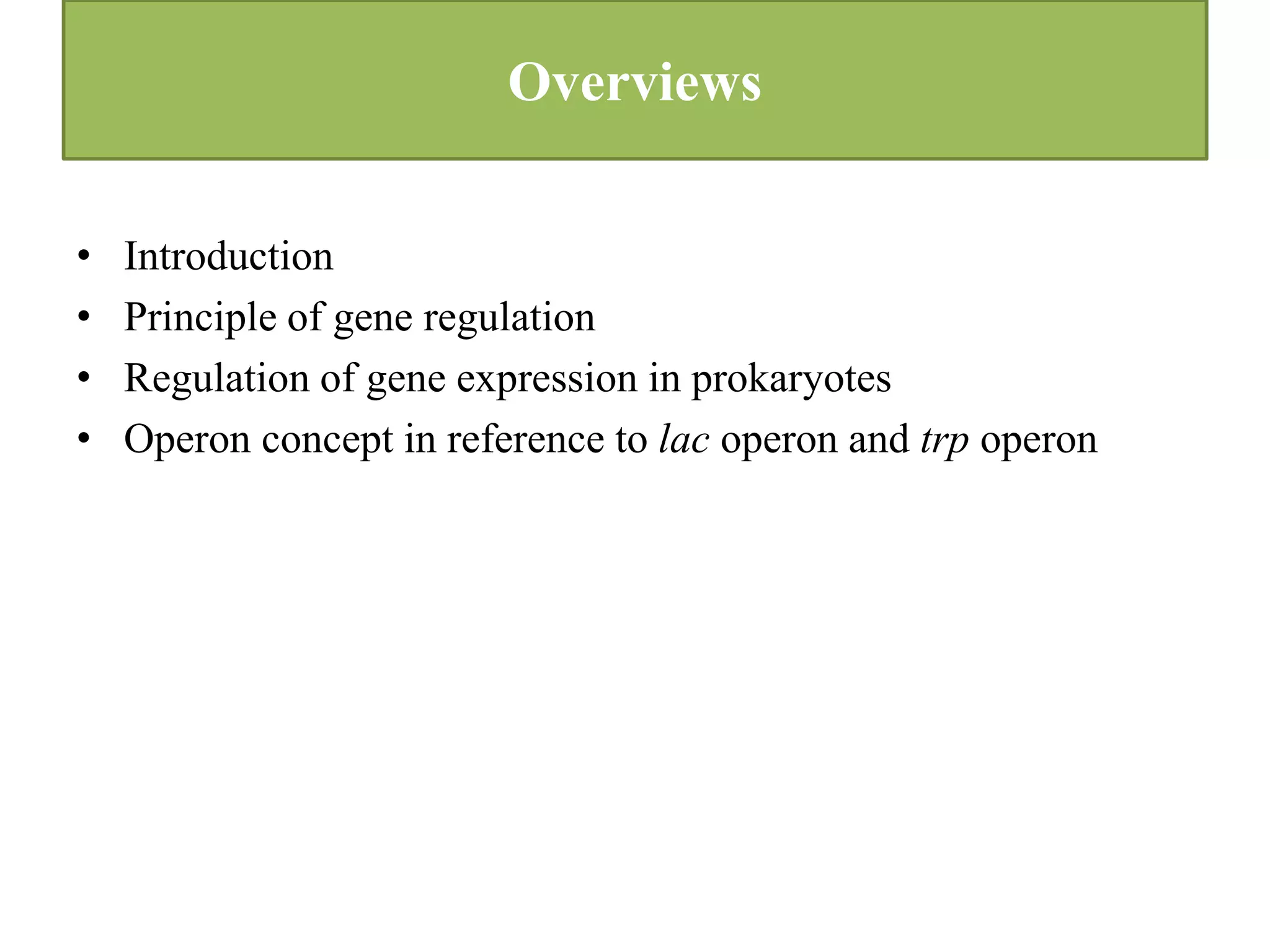 Regulation of gene expression | PPTX