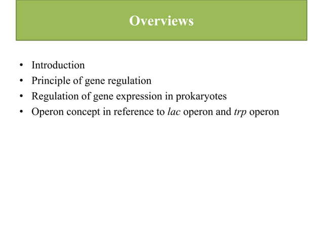 Regulation of gene expression | PPTX