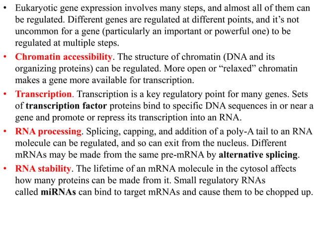 Regulation of gene expression (molecular biology) | PPTX