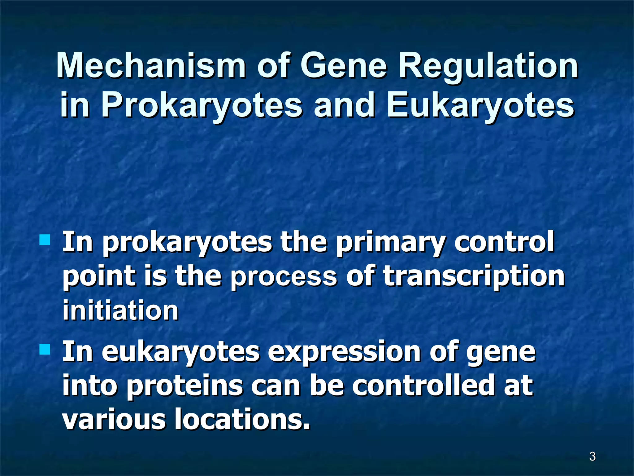 Regulation of gene expression in eukaryotes | PPT