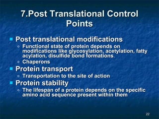 Regulation of gene expression in eukaryotes | PPT