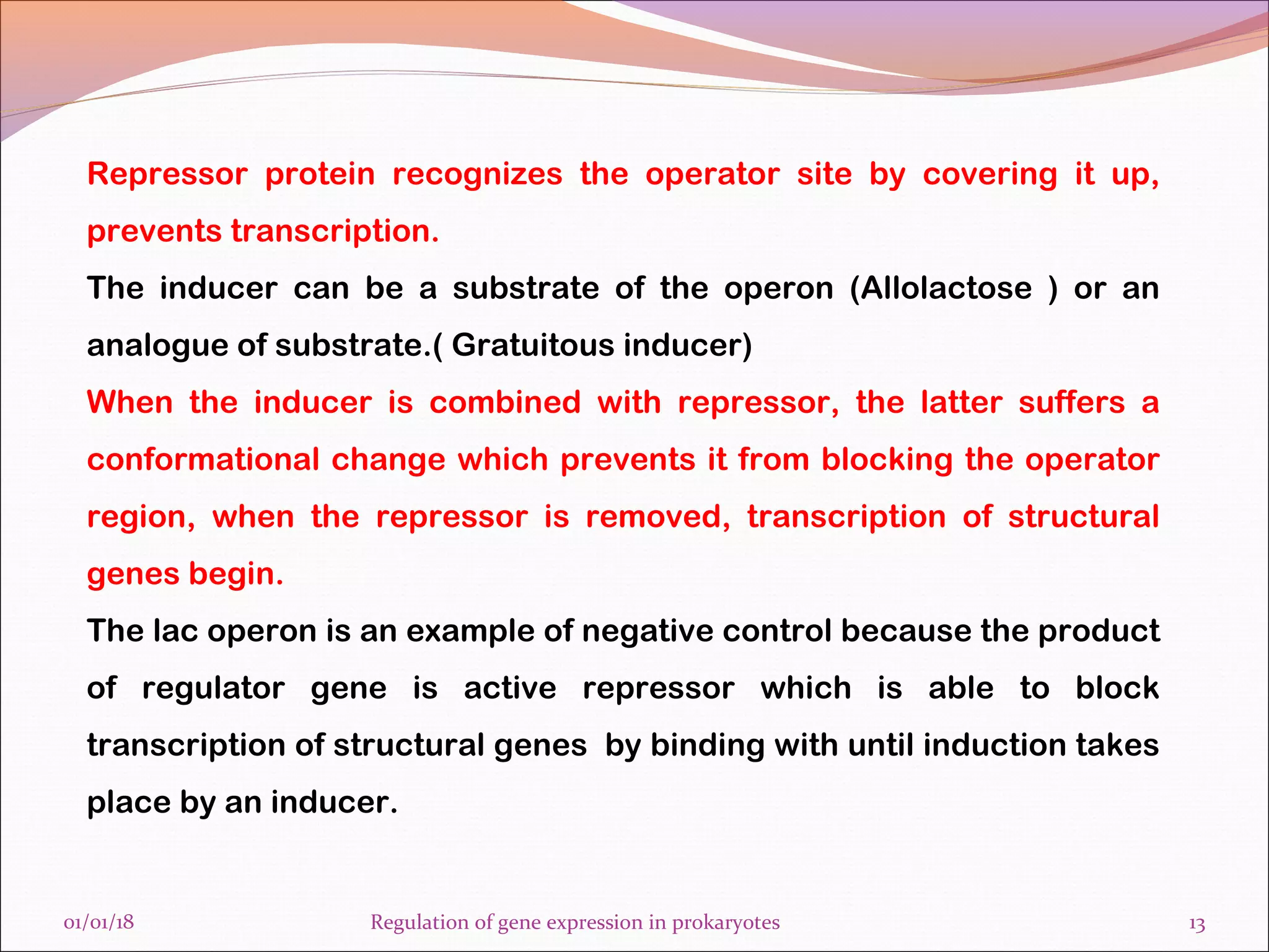 Regulation of gene expression in prokaryotes final | PPT