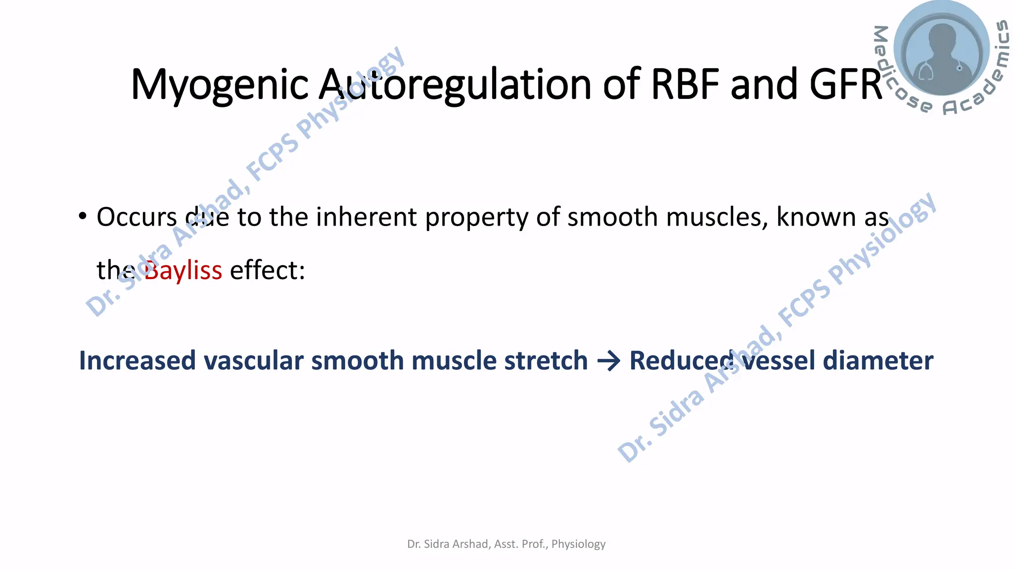 Renal Physiology - Regulation of GFR and RBF | PDF