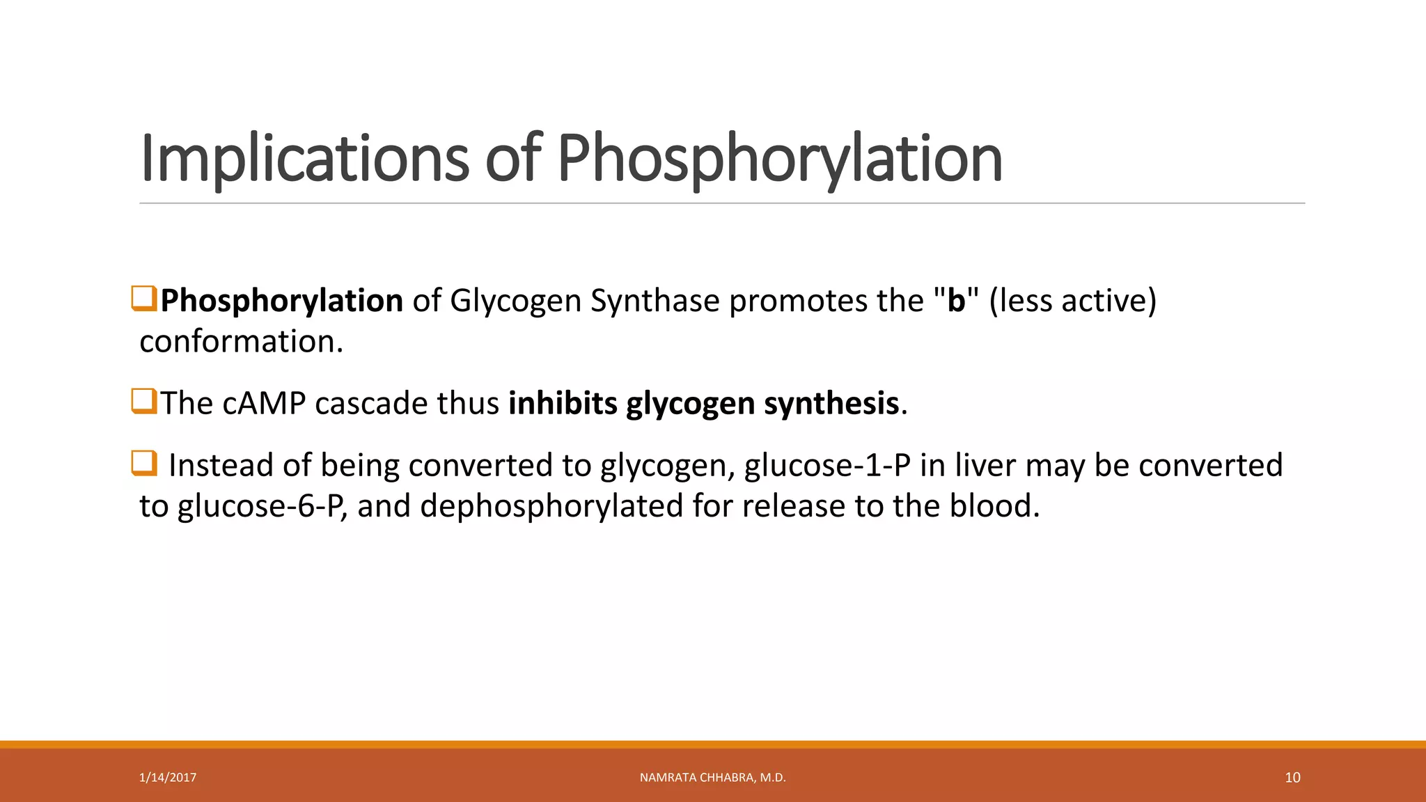 Regulation of glycogen metabolism | PPTX