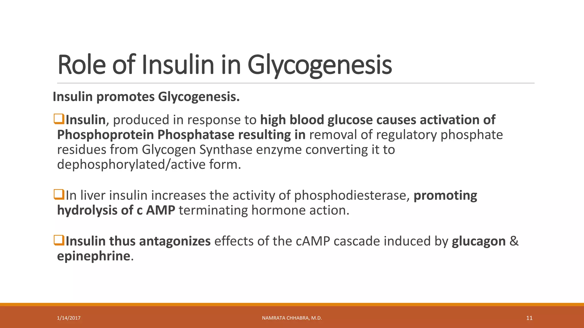 Regulation of glycogen metabolism | PPTX