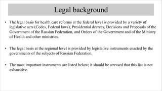 Regulation of healthcare market in russian federation | PDF