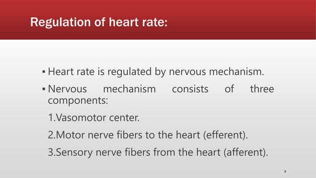 Regulation of heart rate | PPTX