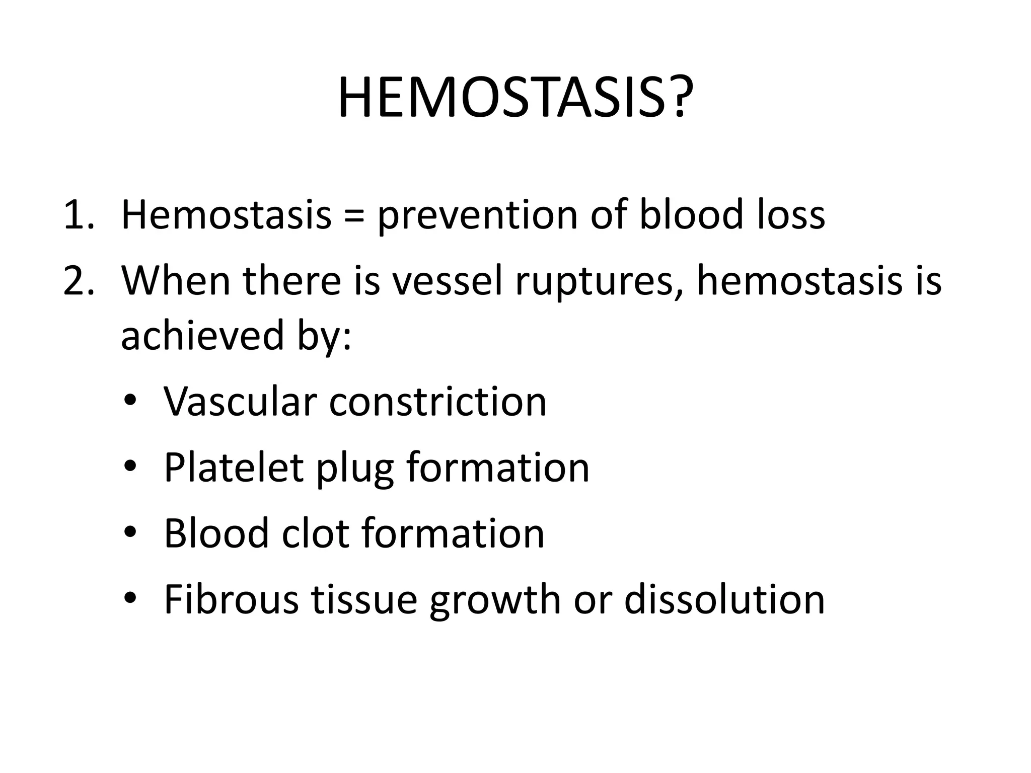 Regulation of Hemostasis | PPTX