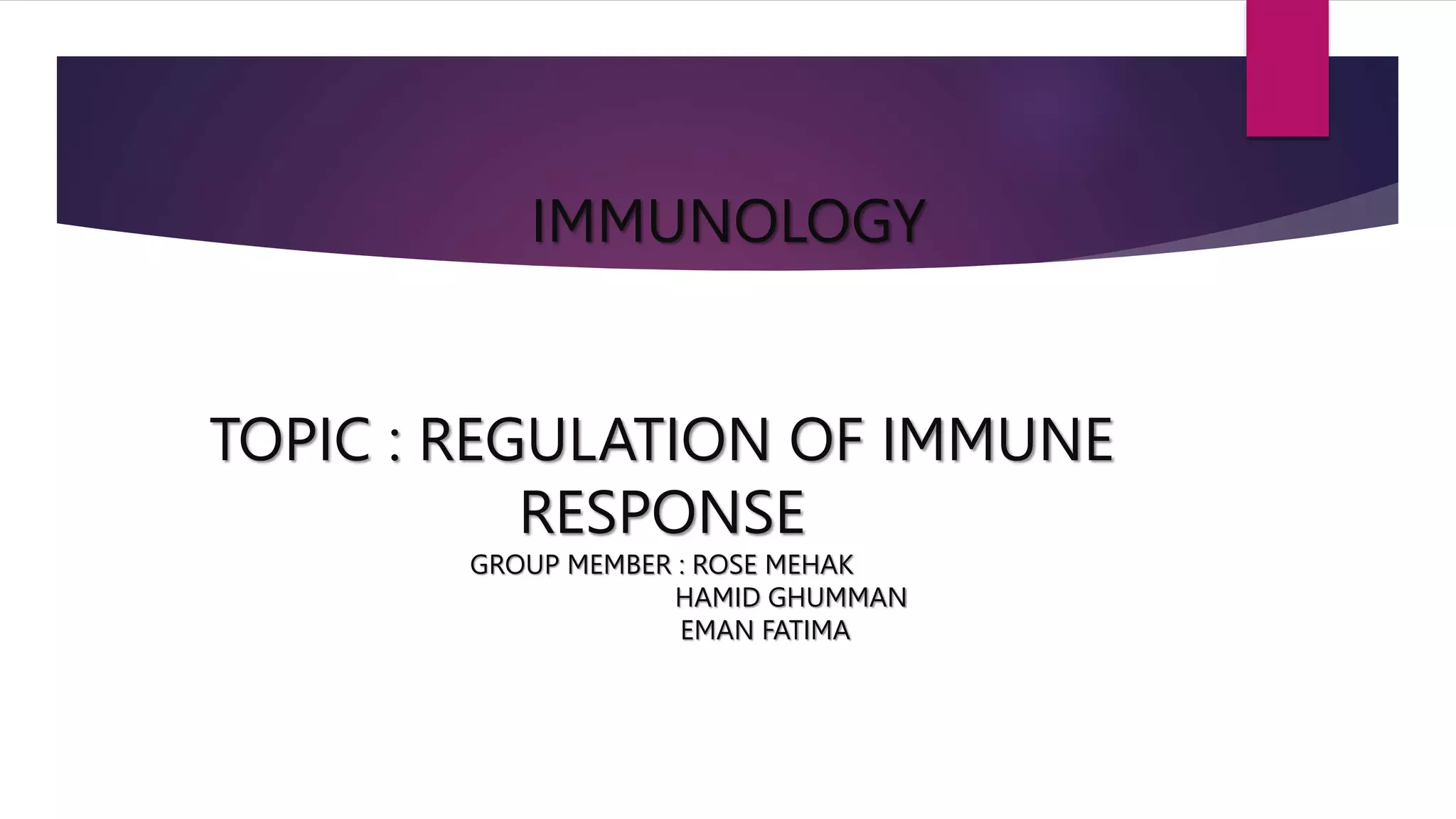 REGULATION OF IMMUNE REPONCE.pptx