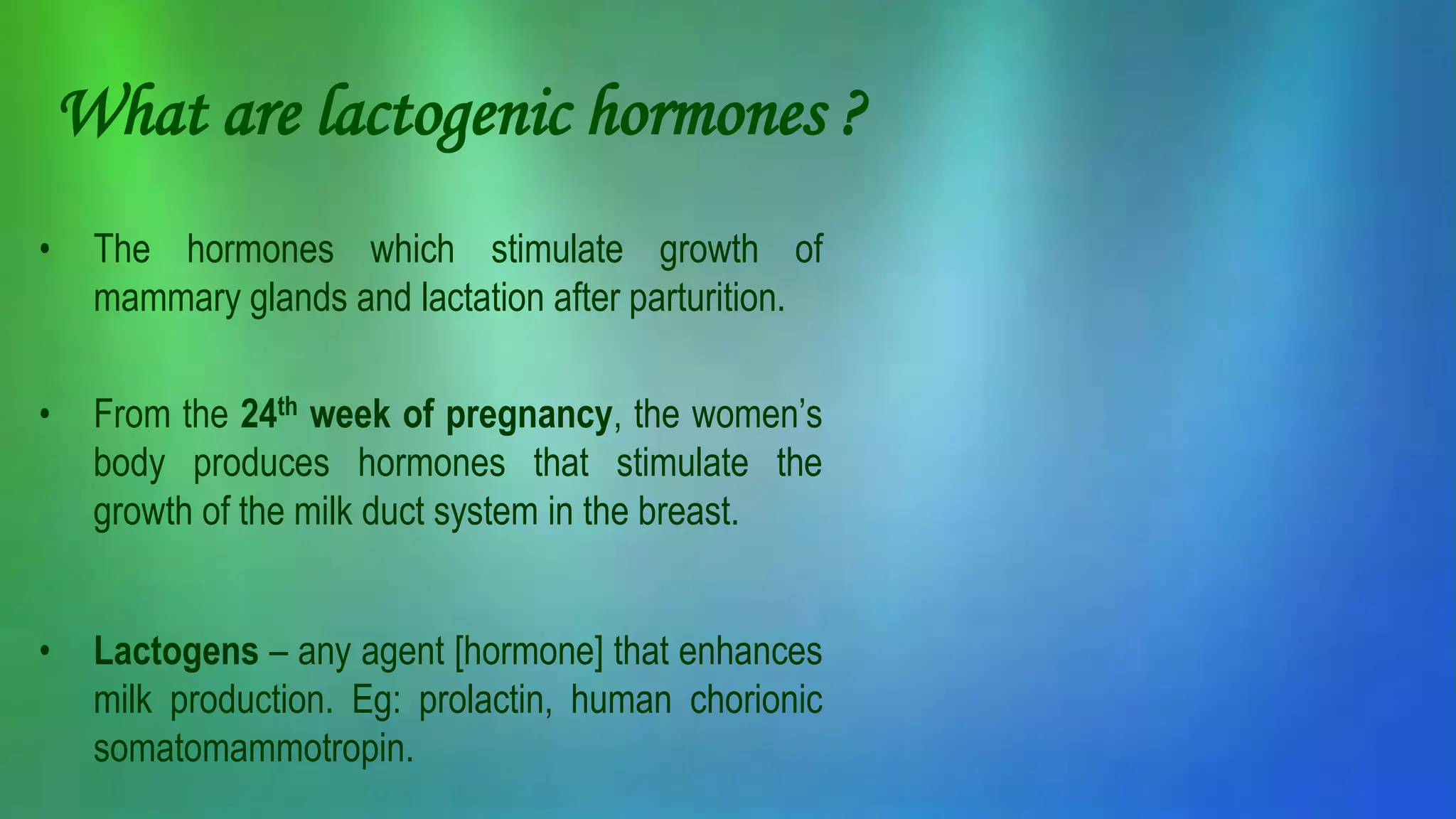 Regulation of lactogenic hormones | PPTX