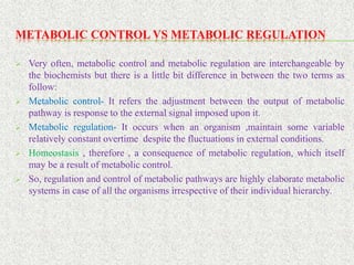 REGULATION OF METABOLISM IN PLANTS AND THE DIFFERENT MECHANISMS | PDF