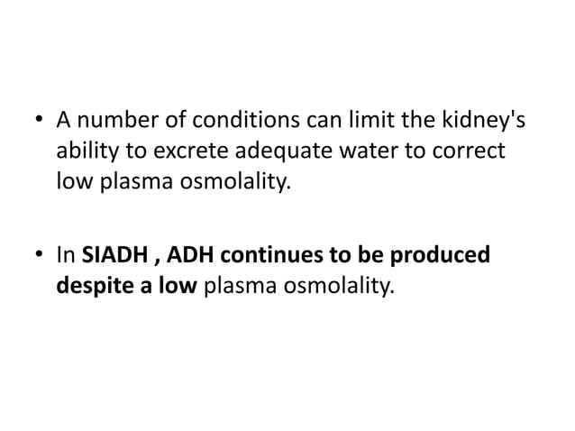 Regulation of plasma osmolality &siadh | PPTX | Hormonal Disorders ...