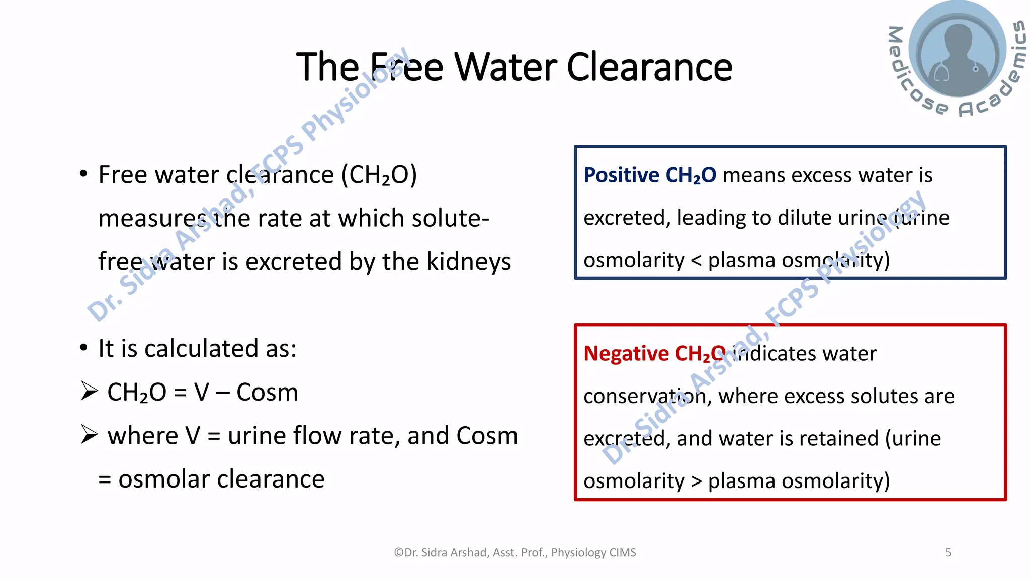 Renal Physiology - Regulation of Plasma Osmolarity | PPT
