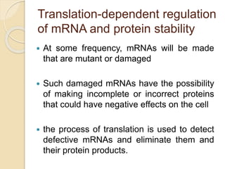 Regulation of protein synthesis | PPTX