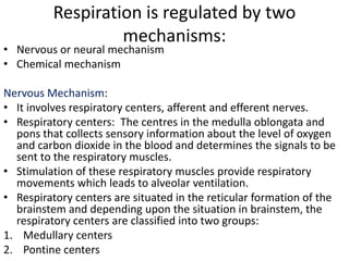 Regulation of respiration | PPTX