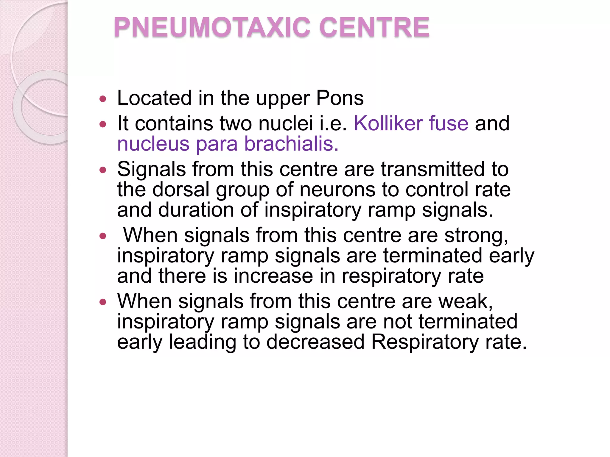 Regulation of respiration (the guyton and hall physiology) | PPTX