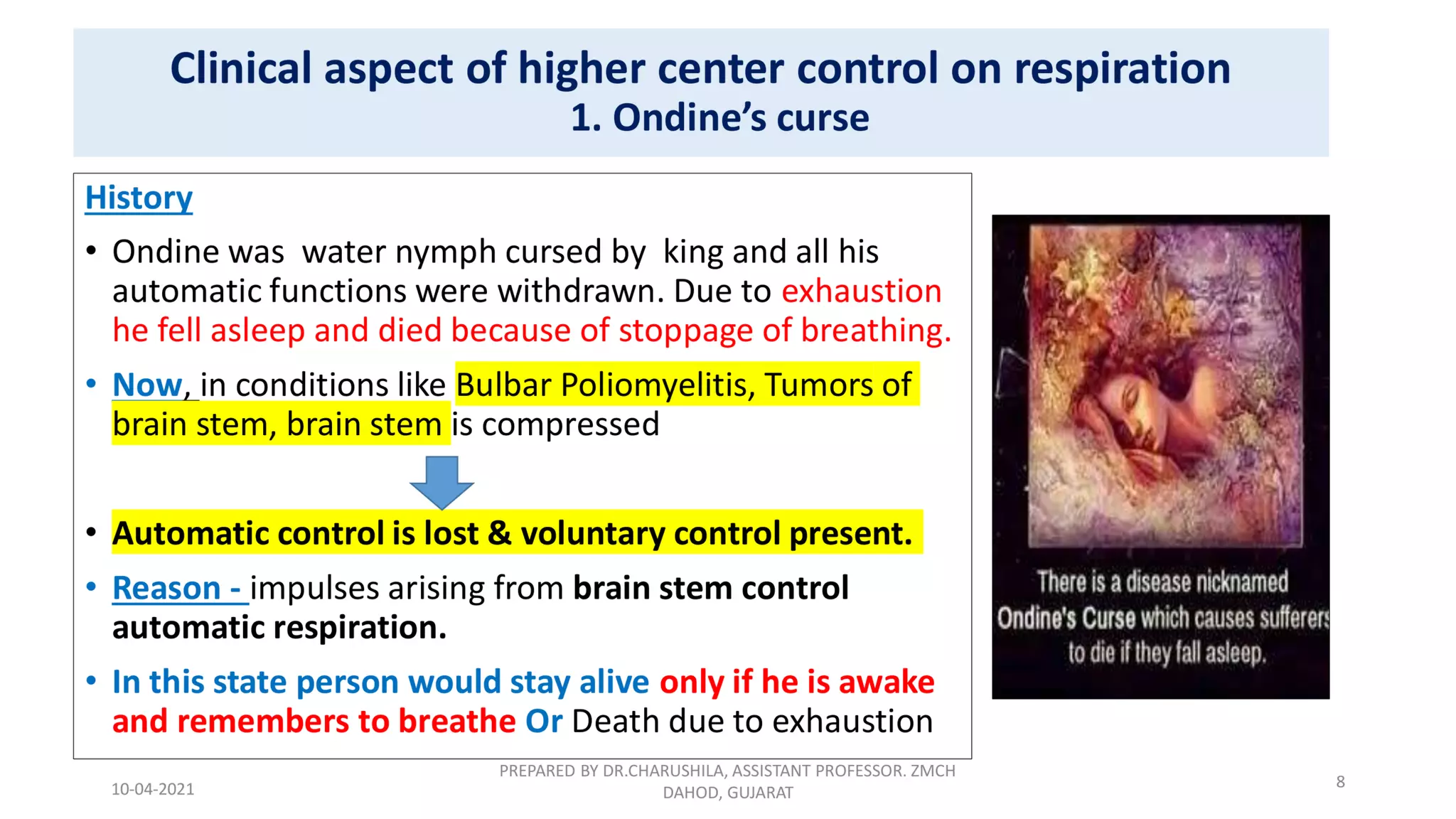 Voluntary control of respiration, respiratory reflexes | PDF
