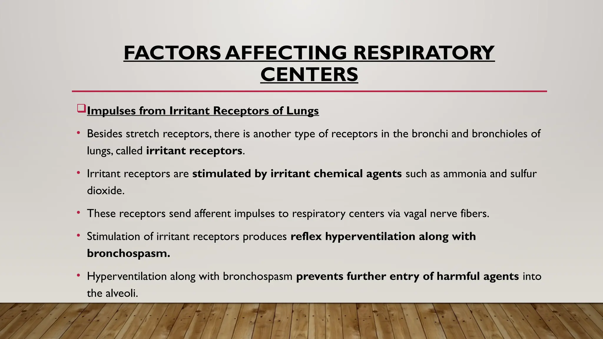 REGULATION OF RESPIRATION physiology slides | PPTX