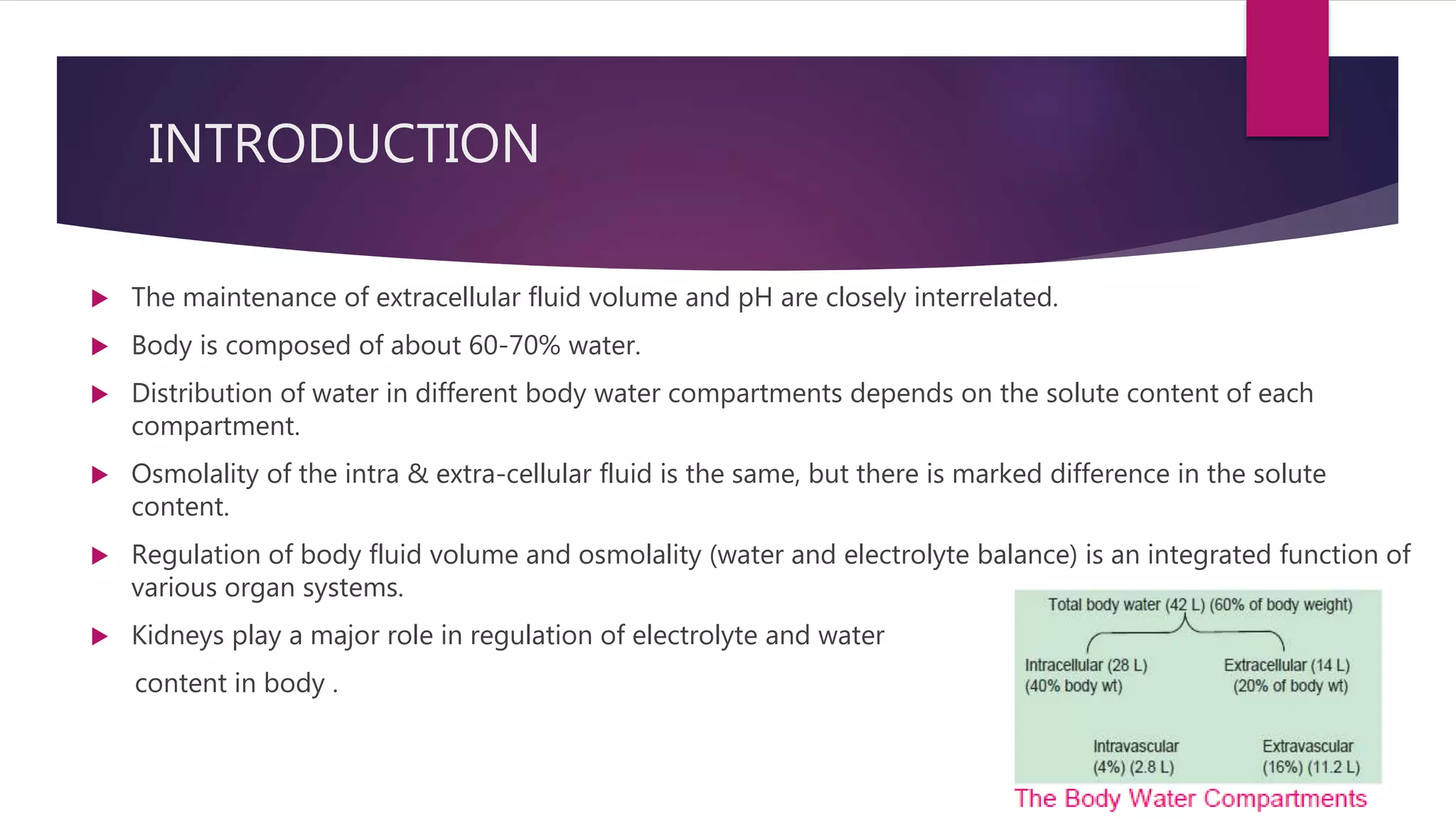 Regulation of sodium & water balance | PPTX
