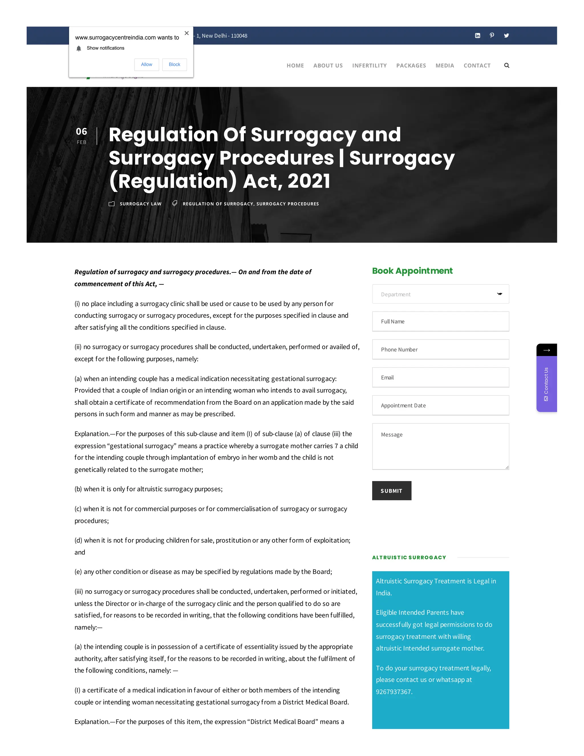 Regulation Of Surrogacy and Surrogacy Procedures | Surrogacy ...