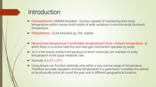Body Temperature Regulation