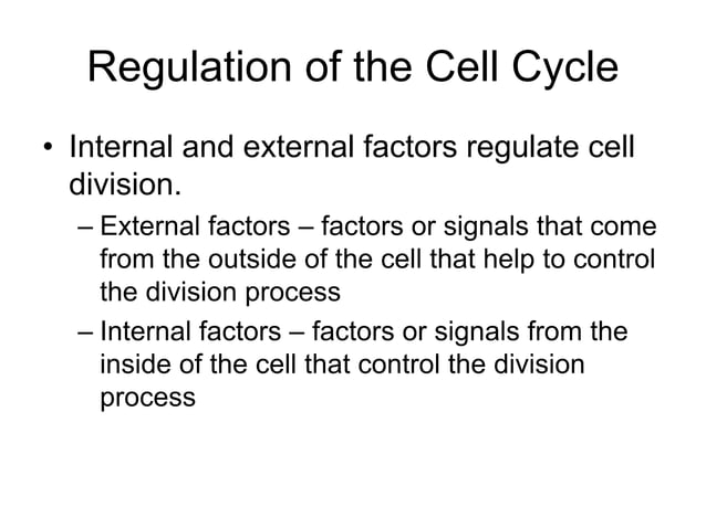 Regulation of the_cell_cycle | PPT